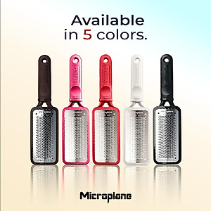 Microplane Colossal Foot File Scraper - The Original Stainless Steel Foot Rasp, Dead Skin/Callus Remover for Feet, Gentle Foot Scrubber, Pedicure Tools for Salon-Quality Foot Care, Black