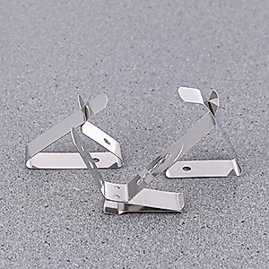Yardwe 6pcs Thermometer Holder Stainless Steel Pot Clip Pan Clips Probe Holder Kitchen Tool for Fryer Coffee Table (Silver)