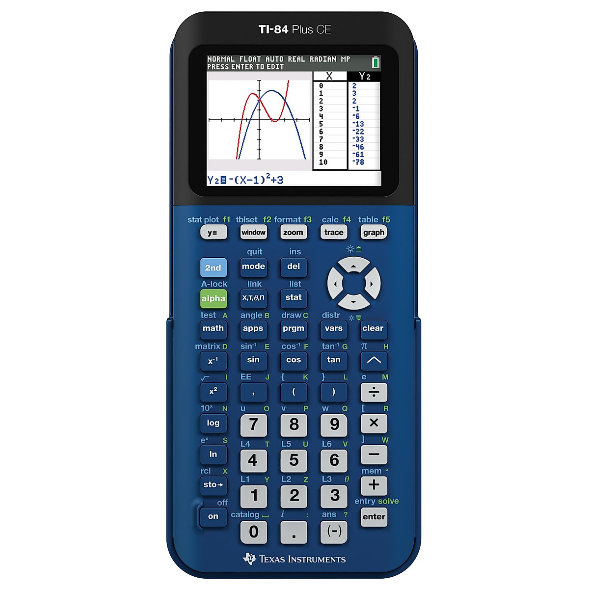 Texas Instruments TI- 84 Plus CE Denim Graphing Calculator