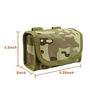 Gexgune Tactical 10 Rounds Shotshell Reload Holder Molle Pouch for 12 Gauge/20G Magazine Ammo Round Cartridge Holder Tactical Pouch