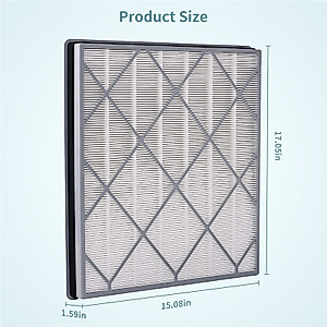 HE401 Filter Replacement for Shark Air Purifier 4-Fan Models, H13 True HEPA Filter Replacement Compatible With Shark HE401 HE402 HE405 HE400, HE4FKPET HE4FKPRO HE4FKBAS 100356-chn-1 Filter, 2 Pack