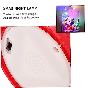 Gadpiparty Christmas Glow Night Lights Christmas Snow Globes Mini Christmas Tree Kids Decor Christmas Candle Lantern Xmas Party Bag Filler Light up Snow Globe Lantern Xmas Table Lamp Desktop