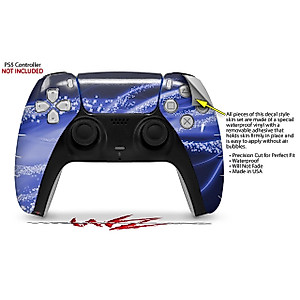 WraptorSkinz Skin Wrap compatible with Sony PS5 DualSense Controller Mystic Vortex Blue (CONTROLLER NOT INCLUDED)