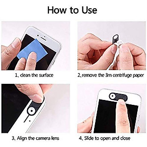 LUC Webcam Cover Slide, 6 Pack Ultra-Thin Laptop Web Camera Cover, Compatible with MacBook, Laptop, PC, Computer, iMac, iPad, Protect Privacy and Security