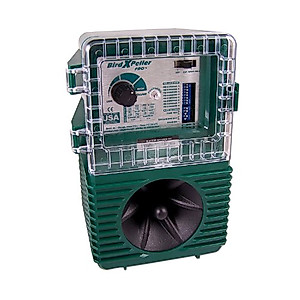 Bird-X BirdXPeller Pro Electronic Bird Preventer Version 2, Sonic Bird Decoy Device, Perfect for Crows, Blackbirds, Grackles, Cormorants, and Ravens, Covers up to 1 Acre, 3-5 kHz Frequency