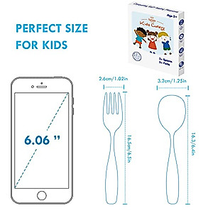 Lehoo Castle Toddler Fork and Spoon, 6pcs Toddler Utensils Kids Silverware, Safety Stainless Steel Toddler Fork Spoon Set, Children Flatware Set, Incudes 3 x Spoons, 3 x Forks (Dinosaur)