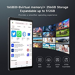 ALLDOCUBE Android 13 Tablet, 16GB (8+8) RAM 256GB ROM 512GB Expandable Android Tablet, Helio G99 8-Core CPU, 1920 * 1200 IPS in-Cell 8.4 inch Tablet iPlay 50 Mini Pro, 5000mAh, 5MP/13MP, 4G LTE