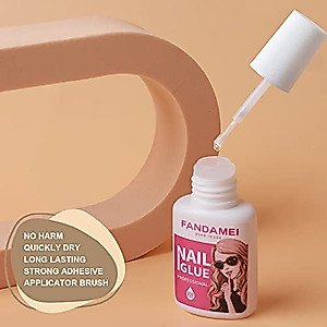 12 Packs (288PCS) Matte Press on Nails Medium Length, FANDAMEI Ballerina Coffin Acrylic Short Fake Nails Full Cover with 10g Nail Tips Glue, 12 Color False Nails for Nail Art DIY