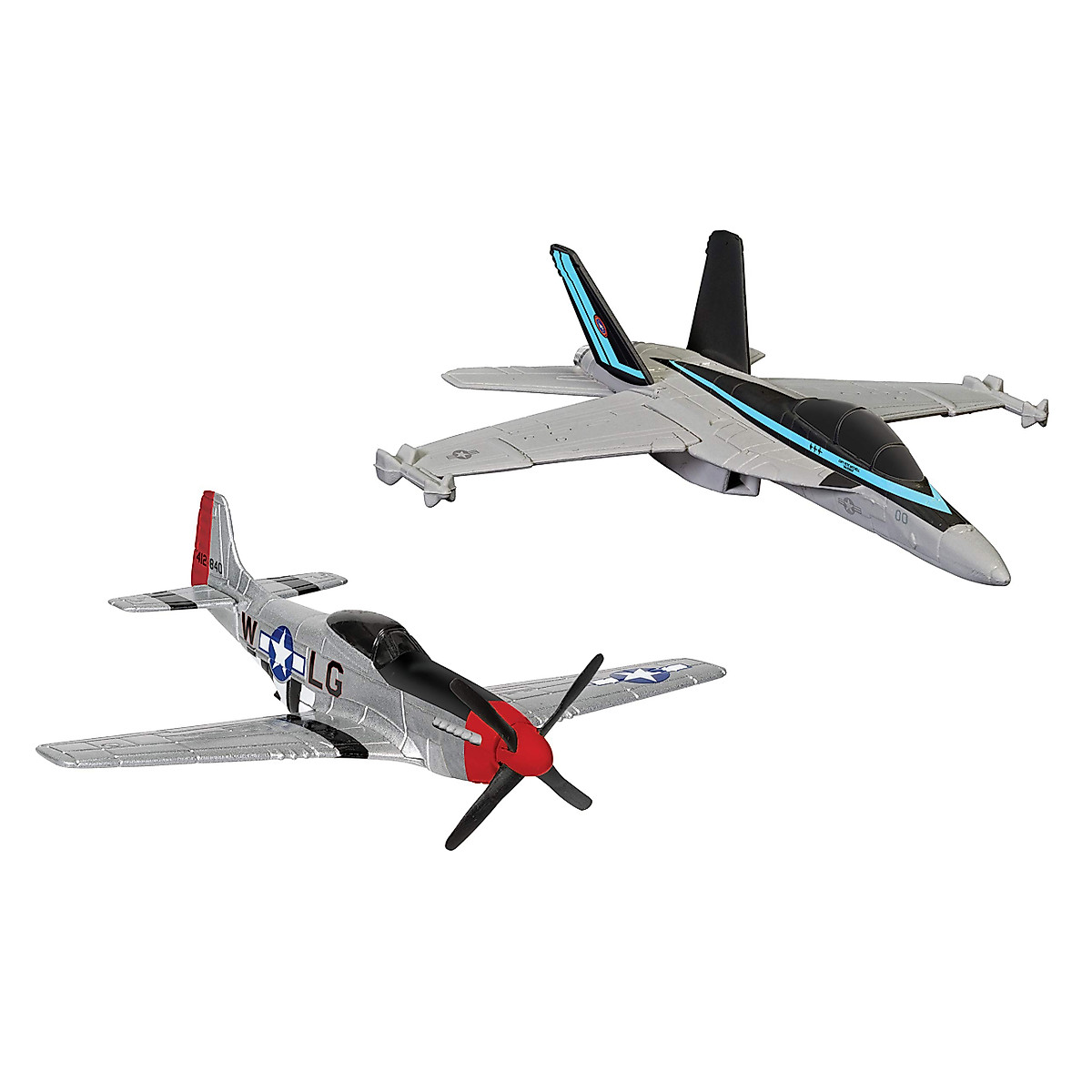 Corgi Top Gun Maverick's F/A-18 Hornet & P-51D Mustang Fit The Box Aircraft Display Models CS90683