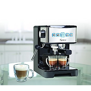 Capresso 124.01 Ultima Pro Programmable Pump Espresso Machine, Black/Stainless Steel