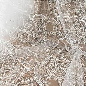 XMTXZYM 3 Meter Wedding Dress Lace Fabric Dress DIY Fabric