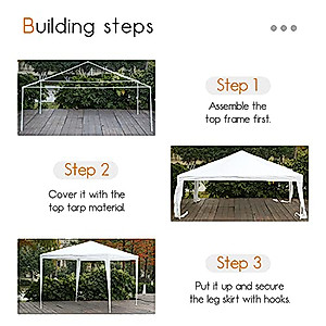 Party Tent Outdoor Canopy Outdoor Wedding Tent Water-Proof Canopy Tent with Removable Sidewalls (10 * 10)