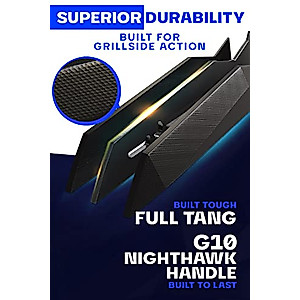 DALSTRONG BBQ Pitmaster & Meat Knife - 9 inch - Shadow Black Series - Black Titanium Nitride Coated - High Carbon - 7CR17MOV-X Vacuum Treated Steel - Razor Sharp Kitchen Knife - Sheath - NSF Certified