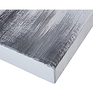 Madison Park Wall Art Living Room Décor - Embellished Hand Painted Canvas, Home Accent Glitter Abstract Bathroom Decoration Ready to Hang Painting for Bedroom, 15" W x 35" H x 1.5" D, Grey 3 Piece