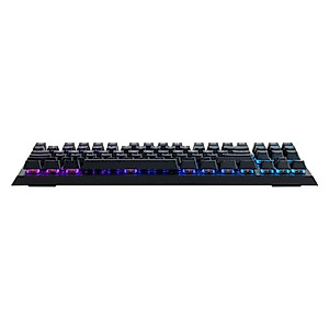 Cooler Master CK530 Tenkeyless Gaming Mechanical Keyboard with Red Switches, RGB backlighting, On-the-fly CONTROLS, and Aluminum Top Plate