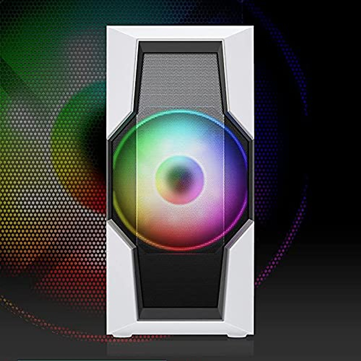Computer Cases,Mid-Tower PC Gaming Case ATX/M-ATX/ITX - Front I/O USB 3.0 Port - Acrylic Glass Side Panel - 200mm Big Fanm - 5 RGB Fans (Color : Black)