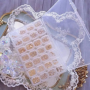 28 Slots Grids Diamond Painting Boxes Plastic Organizer, 5D Diamond Embroidery Accessories Containers for Art Craft, Nail Diamonds, Bead, Seed Storage Clear