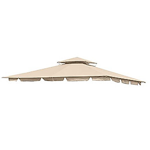 Garden Winds Replacement Canopy Top Cover for Monterey Gazebo - Riplock 350 - Beige