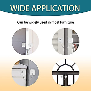 Fridge Lock Combination Ensure Child Safety Refrigerator Locks Universal Fridge Cabinet and Freezer Lock Strong Adhesive for Extra Security Compatible with Any Refrigerator Door White