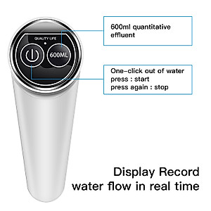 YALAMI Silver with White Accents Modern 600 milliliters Countertop Corded Electric Water Dispenser