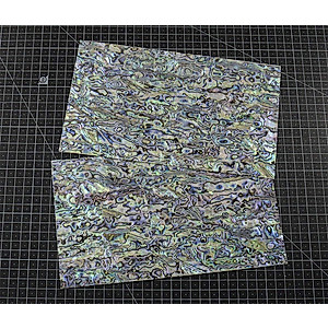 NEW PAUA BLUE sheet shell inlay 9.5 x 5.5 x 0.006 inch (1 pcs)