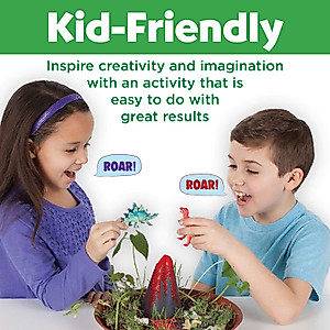Creativity for Kids Grow N’ Glow Dinosaur Habitat – Create Your Own Dino Garden Kit - Arts and Crafts for Boys and Girls