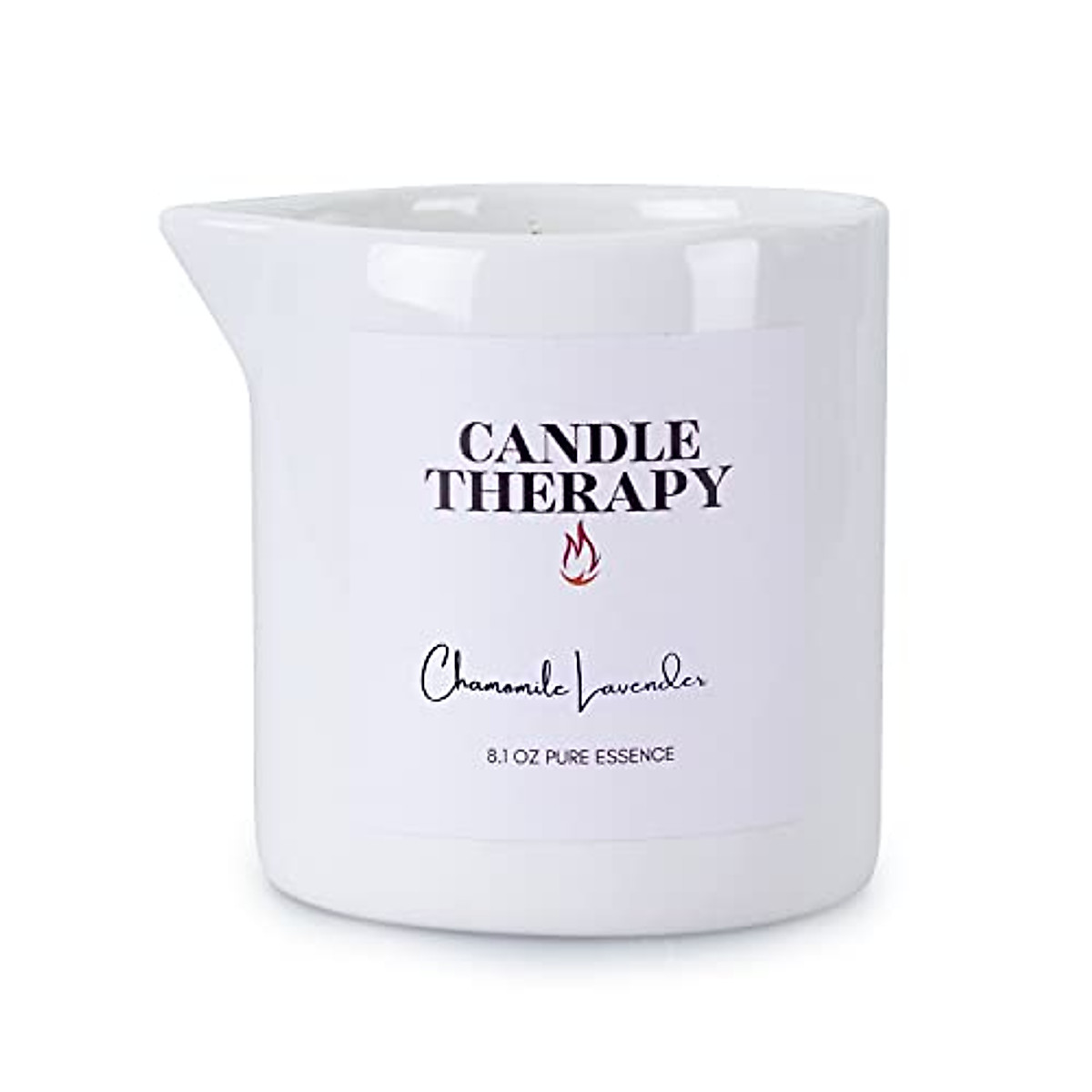 Candle Therapy Massage Oil Candles with Spout, 8.1 oz Natural Moisturizing Lotion Candle for Relaxing Body Candle, Low Temp Massaging Candle (Lavender Chamomile)