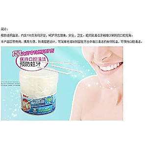 Plastic Household Teeth Cleaning Tool Curved Hook Toothpicks White (300PCS)