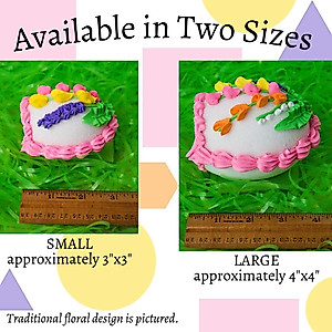 Retro-Style Panoramic Sugar Easter Egg, single; scene inside, perfect for Easter basket, centerpiece, or child gift