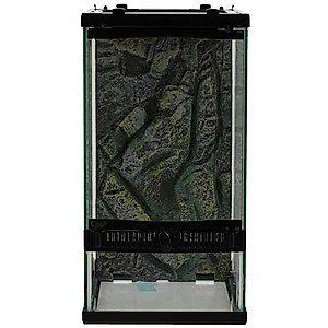 Zilla Front Opening Terrarium - 8" x 10" x 15",Black
