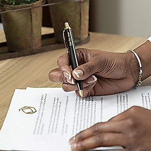 Dayspring Pens Parker Pen | Engraved/Personalized Parker IM Black Lacquer and Gold Trim Ballpoint Gift Pen. Custom Engraving Shipped in One Business Day.