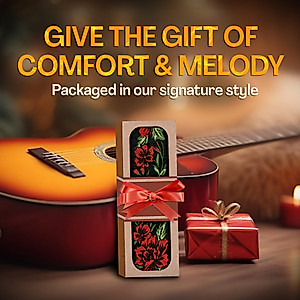 Art Tribute Guitar Strap Woven Adjustable W/FREE BONUS 2 Picks + Strap Locks + Strap Button. Rose Flowers Guitar Strap for Bass, Electric & Acoustic Guitar. Best Gift for Men & Women Guitar Players