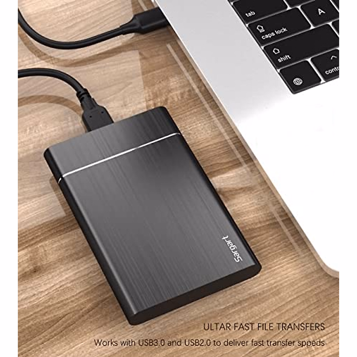 Sargart 640GB Ultra Slim Portable External Hard Drive USB3.0 HDD Storage for PC, Mac, Desktop, Laptop, Chromebook, Xbox One, Xbox 360, PS4 (Black)