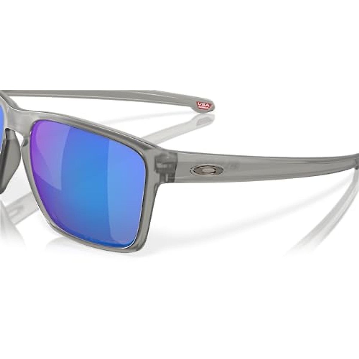 Oakley Men's OO9341 Sliver XL Rectangular Sunglasses, Matte Grey Ink/Sapphire Iridium Polarized, 57 mm