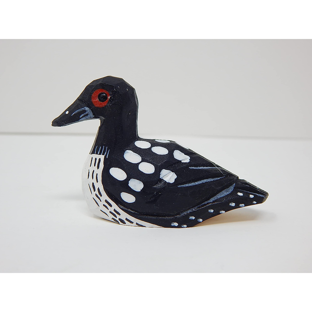 Common Loon Duck Wood Ornament Hanging Figurine Handmade Carved Decoration