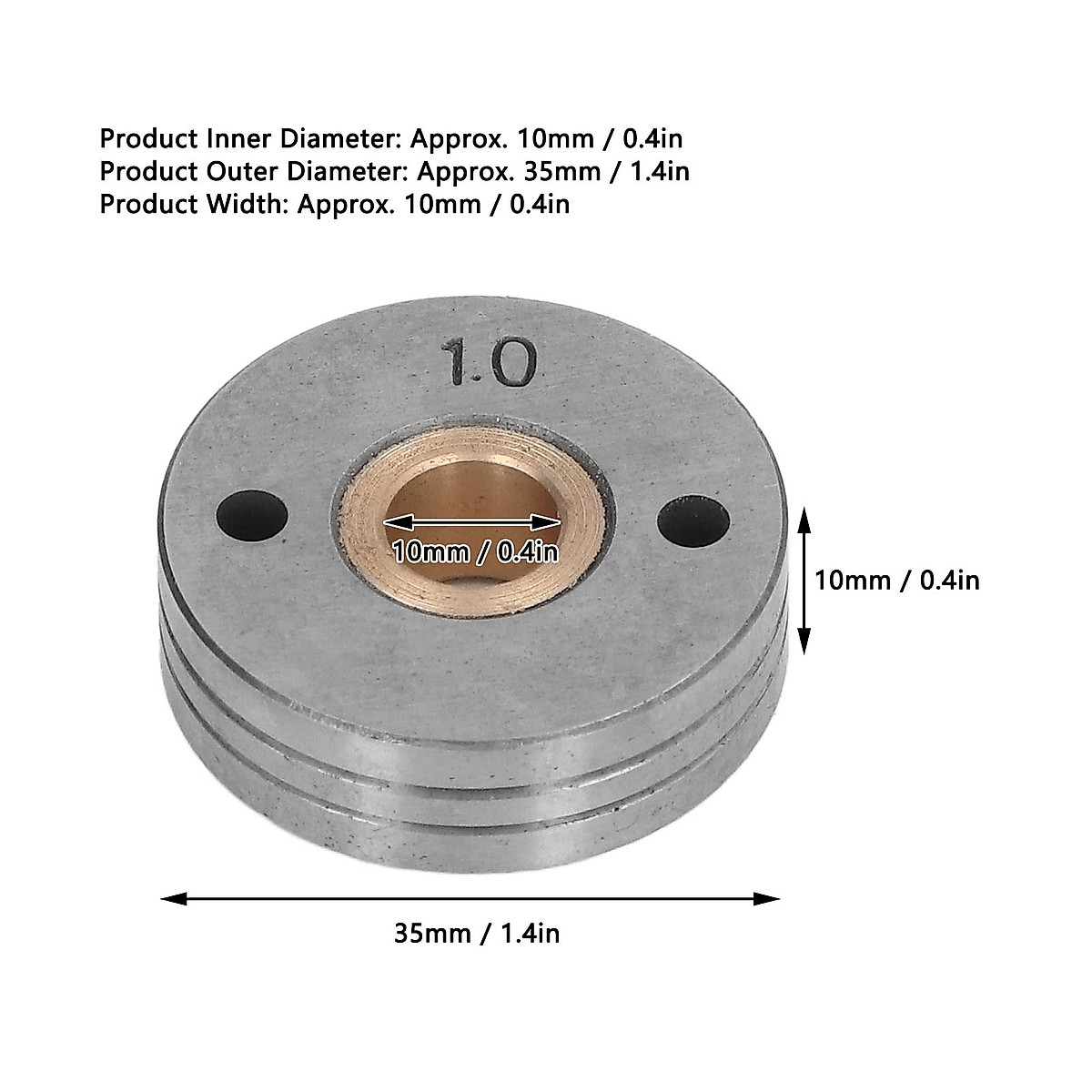 5PCS Wire Feed Drive Roller 0.8‑1.0mm Groove Wire Feeder Wheel Bearing Steel Welders Equipment Parts Double Drive Welding Wire Guide Rollers for Wire Feeder