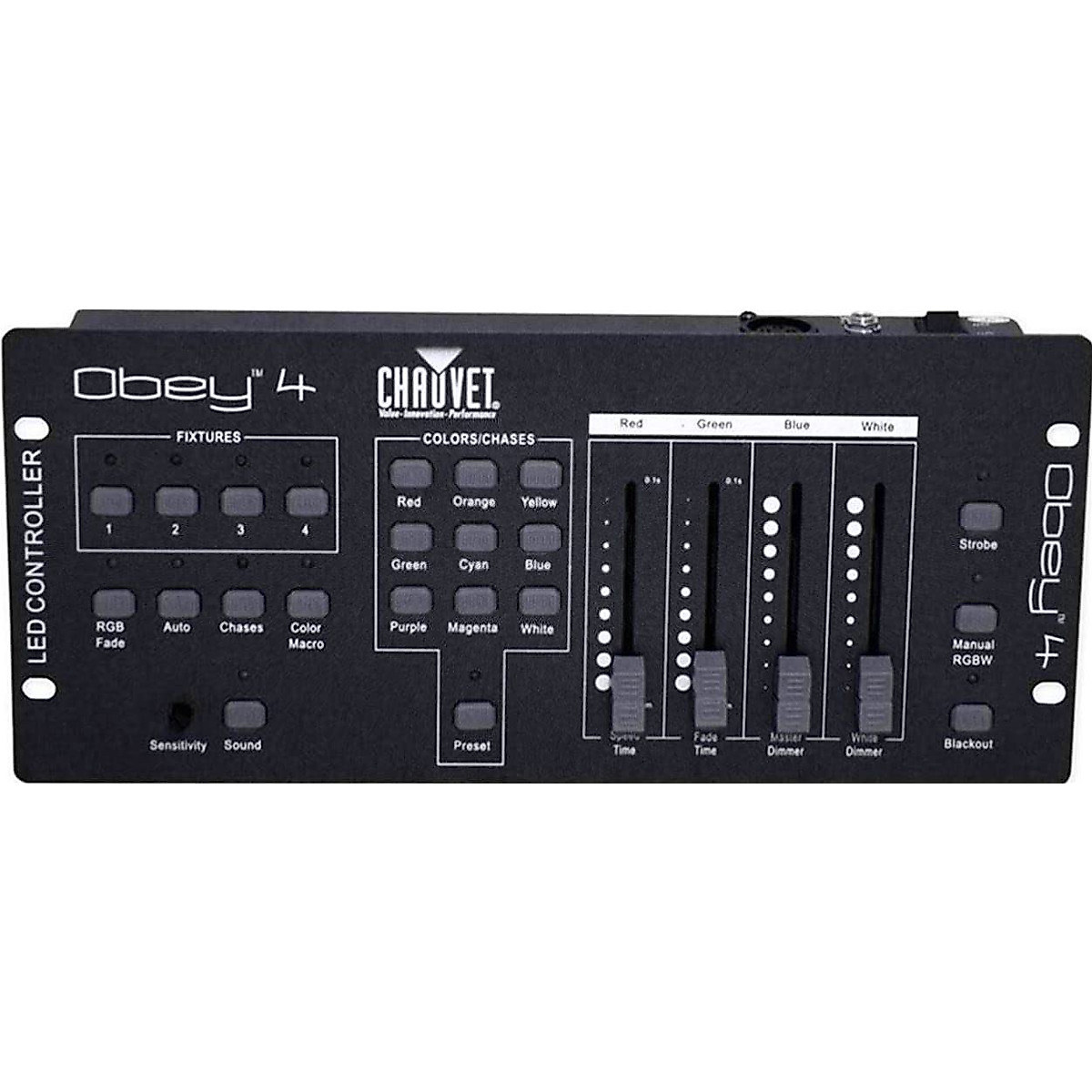 Chauvet Obey 4 DMX-512 LED Wash Light Controller w/3 or 4 Channel Mode+DMX Cable