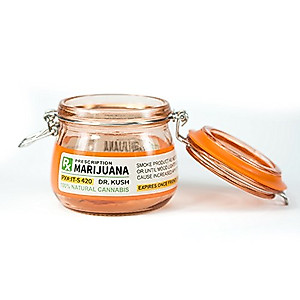 KEEP YOUR HERBS FRESH!!!!-- SUPER HEAVY DUTY 16 Oz Glass Stash Jar with Air Tight Seal- Large (Prescription)