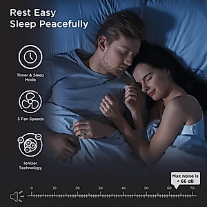 Medify Air MA-40 Air Purifier with H13 True HEPA Filter | 840 sq ft Coverage | for Allergens, Wildfire Smoke, Dust, Odors, Pollen, Pet Dander | Quiet 99.7% Removal to 0.1 Microns | White, 1-Pack