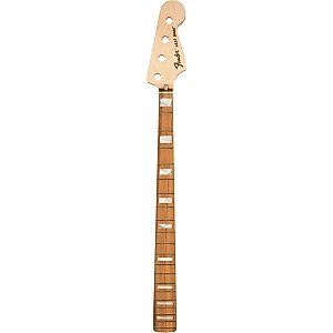 Fender Classic Series 70s Jazz Bass Neck, C Shape, 20 Vintage Frets, Pau Ferro Fingerboard, with Block Inlays