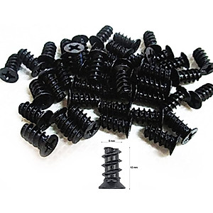 Persberg 100pcs Computer Cooling Fan Mount Screws, M5x10 Black Computer PC Case Fan Screws Black for 70mm, 80mm, 90mm, 92mm, 120mm, 140mm PC Cooling Fan Mount Screws- Screw kit (FANSCREW)(120-19)
