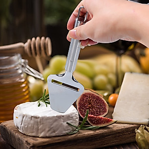 NUTLET 2 Pieces Cheese Slicer Stainless Steel, Silver Non-Stick Multi-Functional Plane for All Types of Cheese Cutter, Hard Cheeses Kitchen Cooking Tool