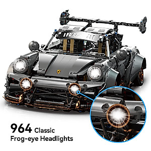 ZYLEGEN Race Car Building Toy Set,Collectible Model Building Set and Sport Car,Supercar Building Kit for Boys, Girls, and TeensGift for Motorsport Fans (Gray)