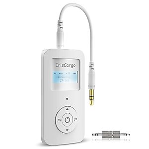 Bluetooth 5.0 Transmitter and Receiver 3 in 1, Dual Pairing Bluetooth Audio Transmitter Receiver Wireless Adapter with LCD Display 3.5mm AUX Stereo Output for TV, PC, Car, Headset, Earbud