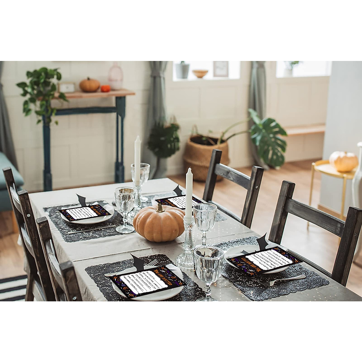 PETCEE Halloween Party Invitations with Envelopes 5"x7" Halloween Invitations Card for Kids Adults 12pcs Halloween Party Supplies for Costume Birthday Scary Spooky Haunted House Pumpkin Theme