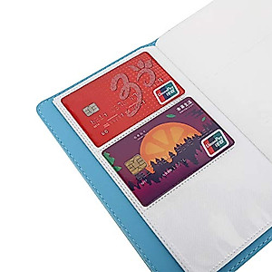 Pu Photo Album Camera Photo Album 3In 96kets Pu Universal Photo Album Cardcase Bank Card Storage Book For11 8 9 7S 25 70 90 Camera Photograph (Blue)