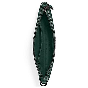 COACH Box Program Polished Pebble Small Wristlet Forest One Size