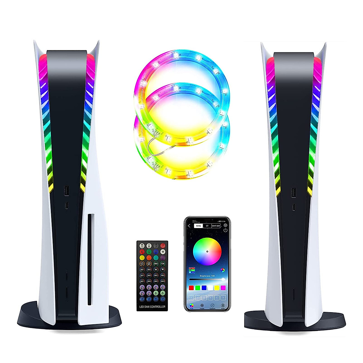 IMOFEE RGB LED Light Strip for PS5 - 400+ Effects