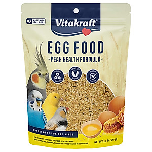 Vitakraft VitaSmart Egg Food for Birds - Daily Supplement for Parrots, Parakeets, Cockatiels, and Canaries - Bird Calcium Supplement 1.1 Pound (Pack of 1)