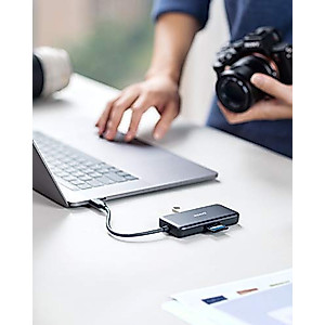Anker USB C Hub, 5-in-1 USB C Adapter, with SD/TF Card Reader, 3 USB 3.0 Ports, for MacBook Pro 2018/2017/2016, Chromebook, XPS, and More